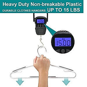 AzxecVcer Plastic Hangers 30 Pack - Non Slip Heavy Duty Durable Clothes Hangers,Holds up to 18 lbs, Space Saving Hangers for Suit, Dress,t Shirts,Blouse,Coats, Pants (30 Pack-White)