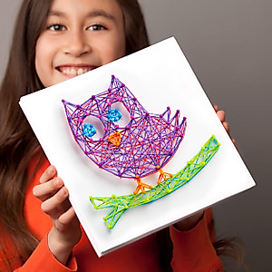 Craft-tastic DIY String Art – Craft Kit for Kids – Everything Included for 3 Fun Arts & Crafts Projects – Owl Series, Large