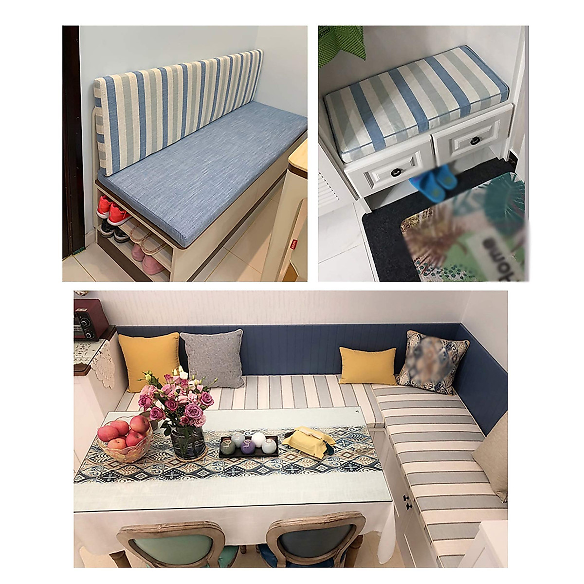 wangk Seat Cushions Bench Seat Cushion Elastic Thicken Dining Chair Pads,Thick Upholstery Quilted Cushion Floor Cushion