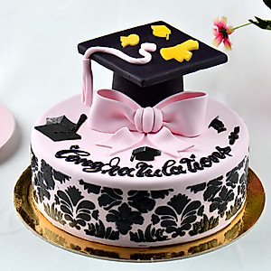 5 Pieces 2024 Graduation Silicone Mold Set Graduation Kitchen Baking Mold Chocolate Candy Fondant Mold Grad Cap Diploma Scroll Chocolate Silicone Mold for Grad Party Cake Cupcake Topper Decoration