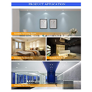 YMZM GU10 7Watt LED Spotlight Bulbs (Equivalent 65watt Halogen Bulbs) 4000K Natural White 700Lumen MR16 LED Light Bulb 120Volt 120 Degree GU10 Base Dimmable Indoor Led Light Bulbs (Pack of 4)