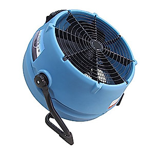 Dri-Eaz Stealth AV3000 24” High Velocity Axial Fan (F568), 2600 CFM, Blue, Low Noise, Industrial Fan, Pivot and Lock, Multi Purpose, Ventilate, Dry Floors, Variable Speed, 2.7 Amps, Easy Carry