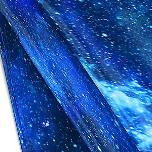 Deep Space Satin Pillow Cases Silk Satin Pillowcase for Hair and Skin Standard Set of 2 Super Soft Silk Pillowcase with Envelope Closure (20x26 in)