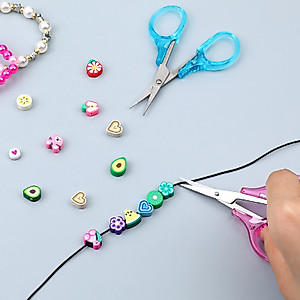 8Pcs Scissors for Crafting Stainless Steel Scissors with Protective Cover Mini Detail Craft Scissors Straight Fine Tips Design for Crafting Facial Hair Trimming Travel School DIY Projects