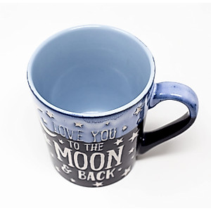 Boston Warehouse Love You to The Moon and Back Mug, 1 Count (Pack of 1), Blue