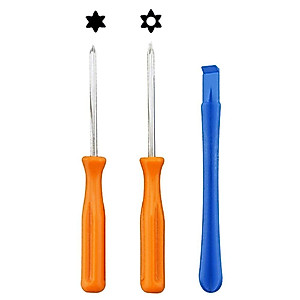 FeiYen Full Housing Shell Case Cover with Buttons for Xbox One Wireless Controller With Pink Joysticks + T8 T6 Screwdriver (Matte Blue)