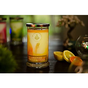 My Golden Firefly Scented Candles for Home and Spa | Citrus Punch Candle | 70+ Burning Hours, 16 Oz Large Candle | All Natural Soy Candle, Notes of Lemon Verbena, White Tea, Ginger (Citrus Punch)