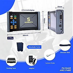 SUNBESTA A20 Veterinary Ultrasound Machine for Pregnancy, at Home Ultrasound for Dogs, Cats, Pigs, Sows, Sheep, and Goats Pregnancy Check (Convex Probe)