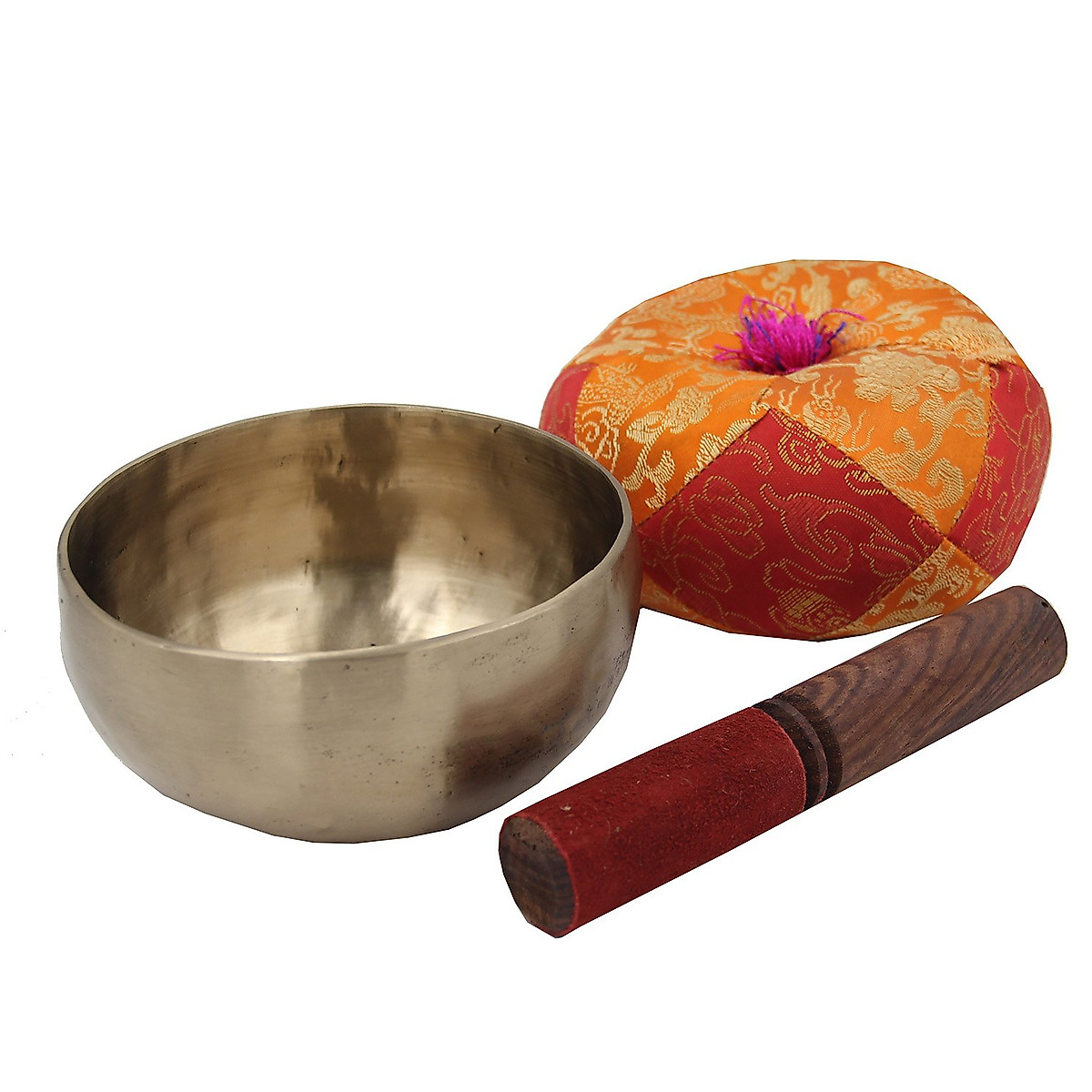 DharmaObjects Hand Hammered Zen 5 Inches Singing Bowl/Mallet/Cushion Set