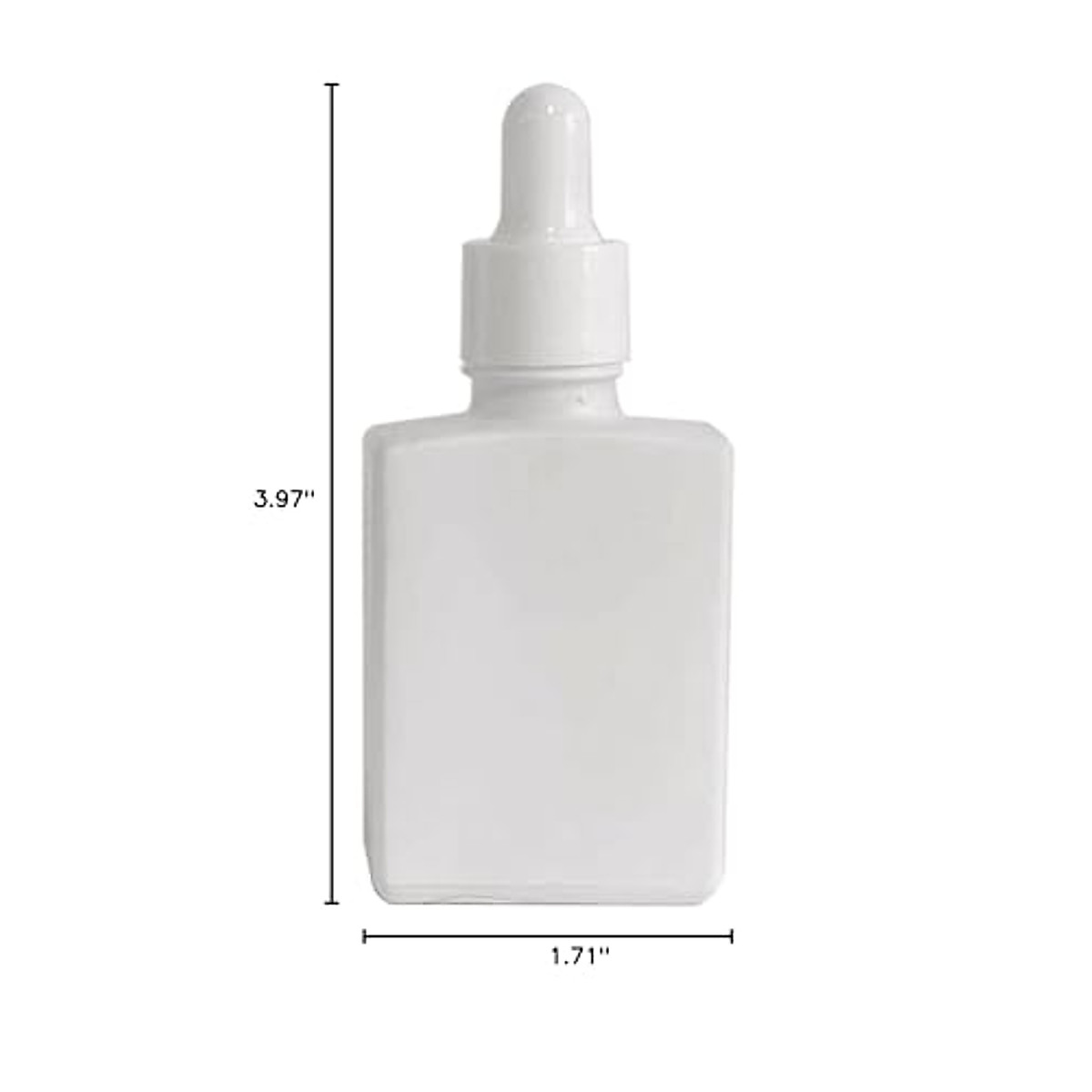 BEGIKET 12 Pack 1 oz Square Glass Dropper Bottle for Essential Oil, 30ml /1 oz White Coated Glass Bottle with Eye Droppers, for Perfume,Serums and Liquids (Matte White)
