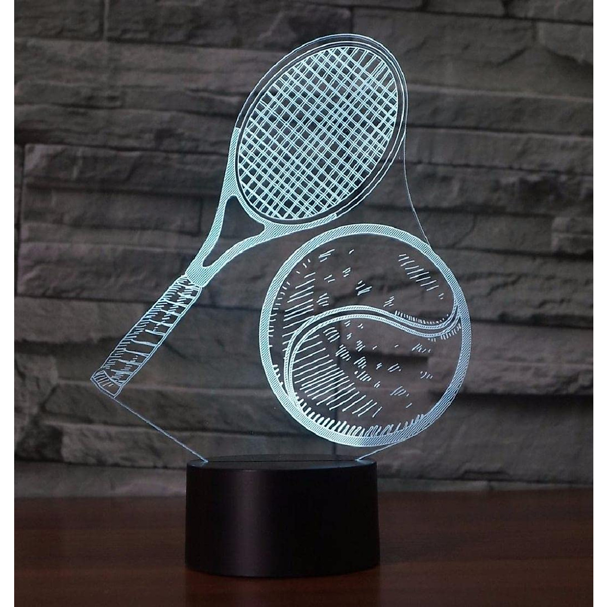 FXUS 3D Tennis Night Light Remote Control Touch Switch 16 Color Change LED Table Desk Lamp Home Decoration Toy Birthday Children Gift