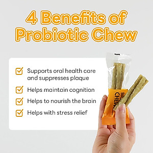 Doctor by Brain Chew, Dental Dog Treats with Relaxant Supplement for Small/Medium Dogs – Freshens Breath, Supports Relieving Stress