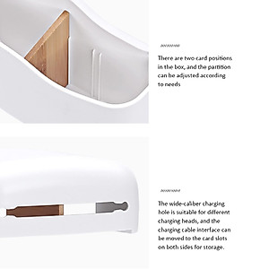 Ismeally Universal Multi-function TV Remote Control Air Conditioner Storage Box With Partitions Wall-mounted Phone Plug Holder Stand Container, Adhesive,Hole-Free,No Drilling