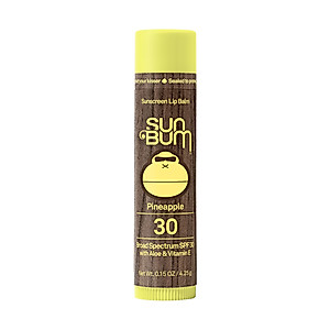 Sun Bum SPF 30 Sunscreen Lip Balm | Vegan and Cruelty Free Broad Spectrum UVA/UVB Lip Care with Aloe and Vitamin E for Moisturized Lips | Pineapple Flavor |.15 oz