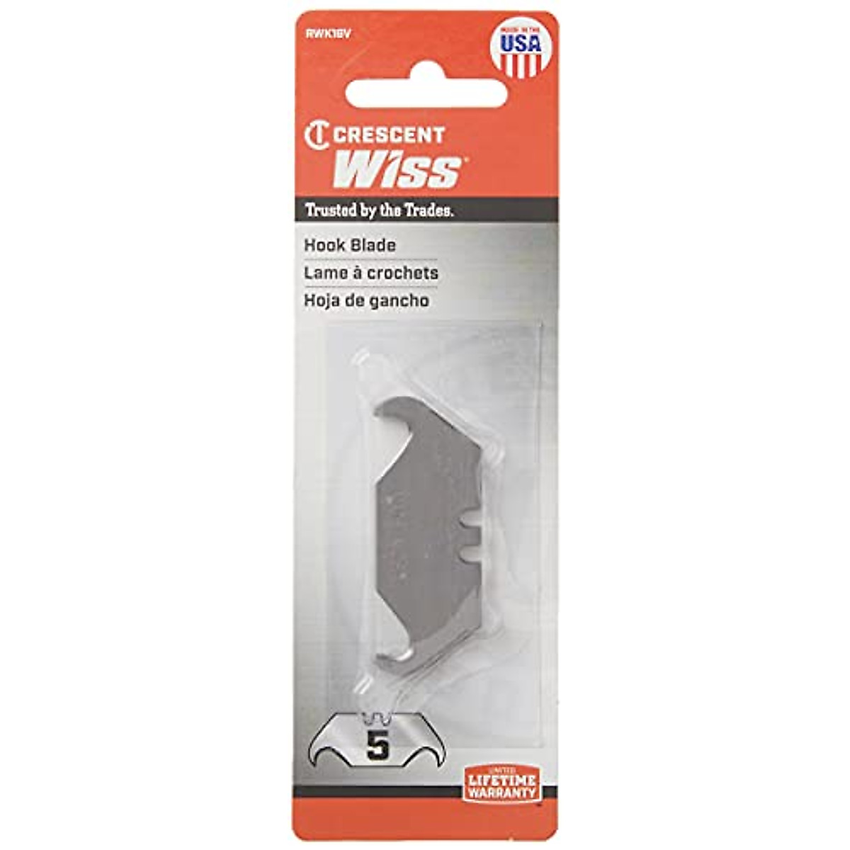 Wiss Replacement .025" Heavy Duty Hook Blades, 5 Pk - RWK16V