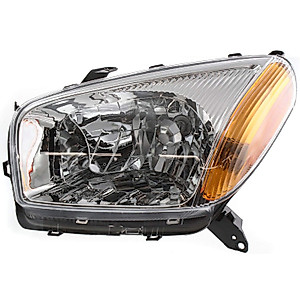 Evan Fischer Headlight Set Compatible with 2001-2003 Toyota RAV4 Left Driver and Right Passenger Side Halogen With bulb(s)