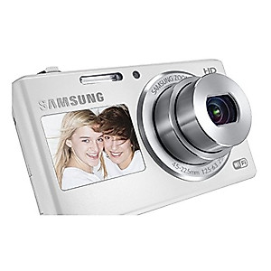 Samsung DV150F 16.2MP Smart WiFi Digital Camera with 5x Optical Zoom and 2.7" main and 1.48" front Dual LCD Screens (White)
