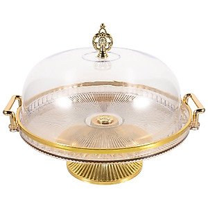 Yardwe Candy Display Rack Wedding Cake Stands Platter Tray Cake Stand with Dome Snacks Serving Tray Dessert Severing Tray Small Fruit Plate Cake Pan Candy Plate Office Container Paper Cup