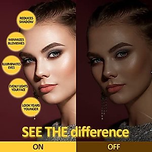 Clip-on Ring Light for Laptop/Computer, 10 Brightness Levels, 3 Light Modes - Perfect for Video Conferencing and Live Streaming, Compatible with Laptop, Tablet and Desktop Computers