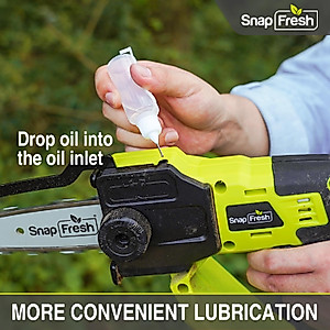 SnapFresh Mini Chainsaw Cordless, 5 Inch Electric Chain Saw Portable Handheld Chain Saw With 2.0Ah Battery & Fast Charger, Security Lock, for Tree Branches, Courtyard Garden