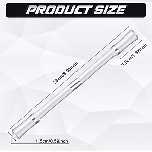 2 Pieces Spinning Pen Rolling Finger Rotating Pen Gaming Trick Pen Mod with Tutorial No Pen Refill Stress Releasing Brain Training Toys for Kids Adults Student Office Supplies (White and Silver)