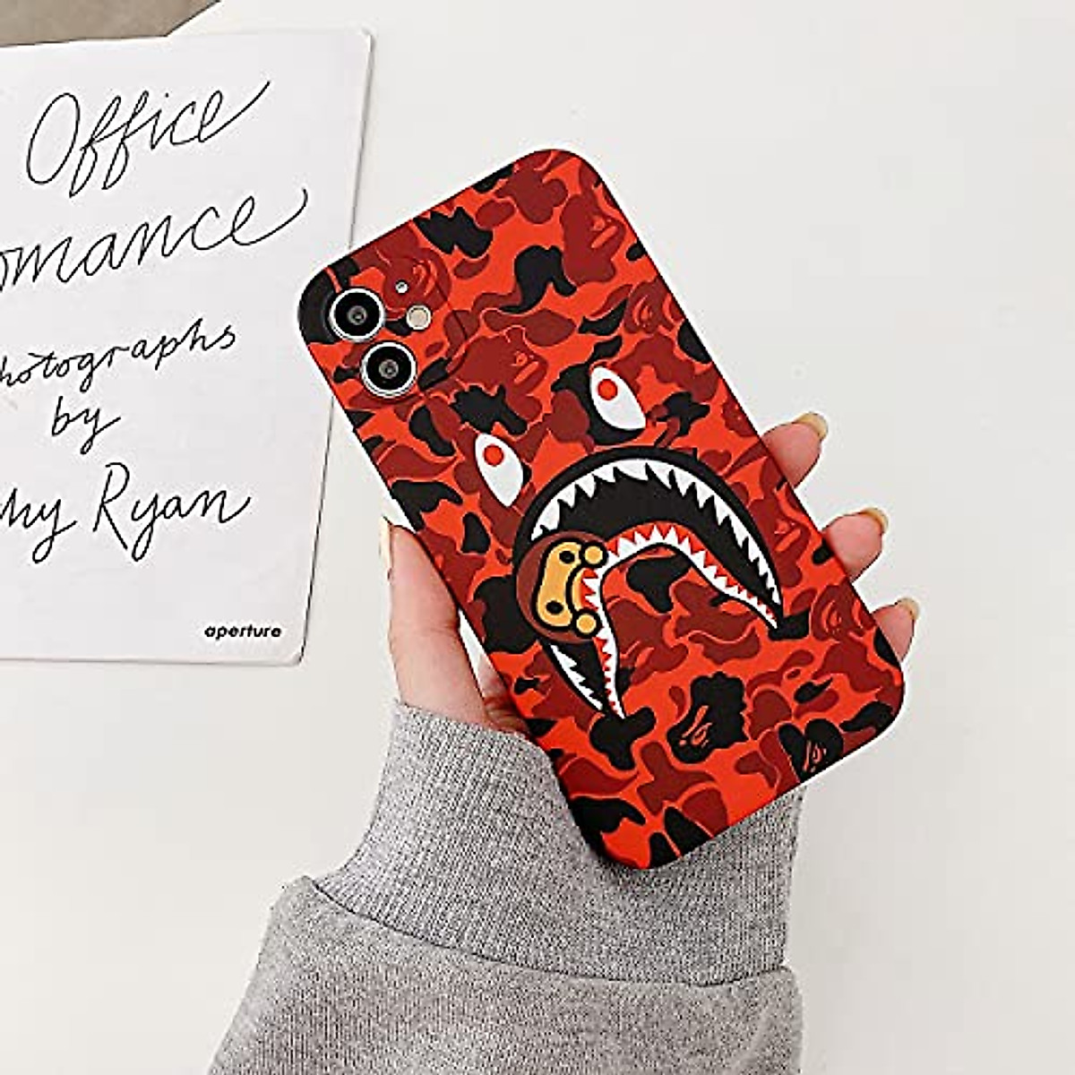 Hoolcase iPhone 11 Soft Case for Shark Face/Shark Teeth Fans Girls Kids Boys, Cartoon Cute Fun Funny Shockproof TPU Protective Non-Slip 6.1 Inch Case for iPhone 11 (H-YU)