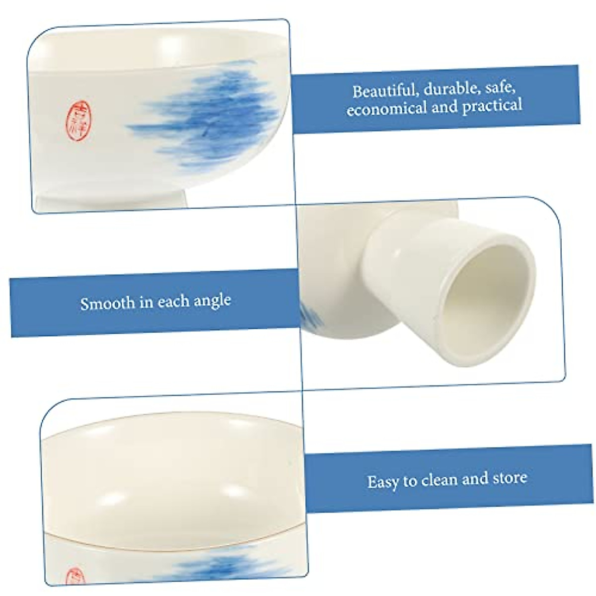 Goblet Glass Trifle Bowl Mini Dessert Cup Glass Salad Bowl Ceramic Bowl Small Dessert Cups Ceramics White Kitchen Pudding Cup Glass Cup Pudding Bowl Fruit Sweets Smooth Easy to Clean