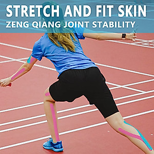 Kinesiology Tape 1/2 /5 Rolls Sports Athletic Mucle Wrist Knee Ankle Elastic Waterproof Breathable 2 Inch x 16 Feet Black 1 Roll