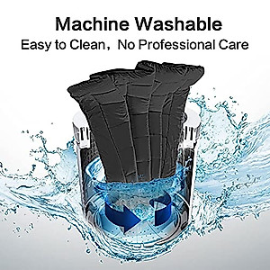 EASELAND RV Short Queen Mattress Pad Pillow Top Mattress Cover Quilted Fitted Mattress Protector Cotton Top 8-21" Deep Pocket Cooling Mattress Topper (60x75 Inches, Dark Grey)