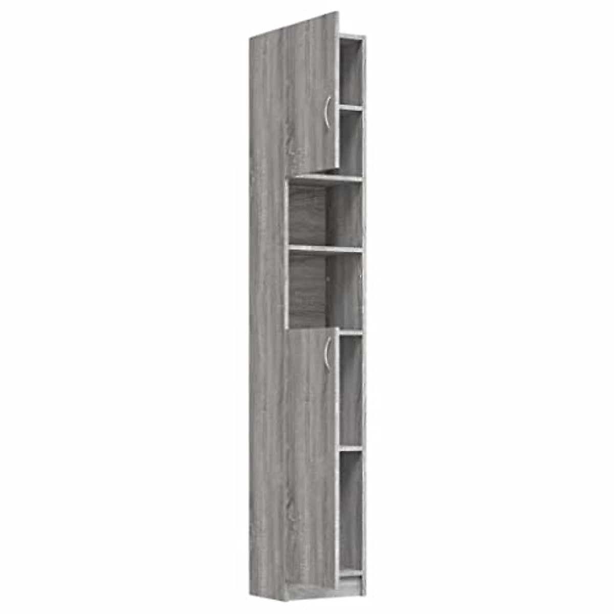 vidaXL Bathroom Cabinet Gray Sonoma 12.6"x10"x74.8" Engineered Wood