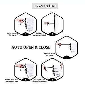 Cuby UV Sun Umbrella Compact Folding Travel Umbrella Auto Open and Close for Windproof, Rainproof & 99.98% UV Protection Parasol with Black Anti-UV Coating (White)