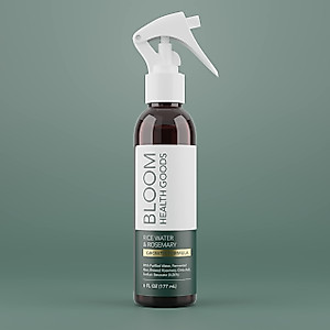 Bloom Health Goods Rosemary & Fermented Rice Water Tonic Growth Spray for Hair Health - Whole Plant Ingredients - 6 Fluid Ounces