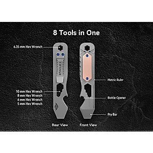 OKNIFE Otacle EDC Retractable Utility Knife, Box Opener Razor Knife with Otacle 2 EDC Ti Bottle Opener, Pry Bar