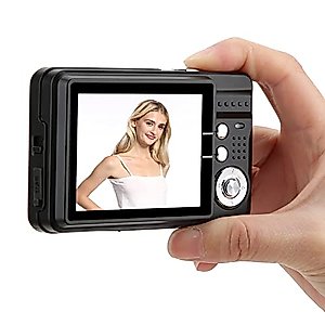 8X Zoom Digital Camera, Portable Camera with 2.7 Inch TFT LCD Screen and Built-in Microphone, 1280x720 High Definition Video Camera, Auto Focus, Support SD Card(Black)