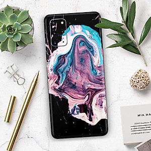 DesignSkinz Liquid Abstract Paint V62 Protective Vinyl Decal Wrap Skin Cover Compatible with The Samsung Galaxy S20 (Screen Trim & Back Glass Skin)