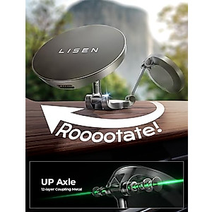 LISEN for Magsafe Car Mount Charger 15W, [360° Rotation] iPhone Wireless Car Charger Magnetic Foldable Car Phone Holder, for Dashboard Magsafe Charing Mount Fits iPhone 15 14 13 12 Pro Max Plus