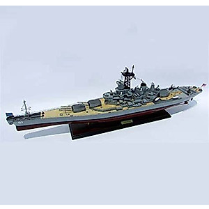 FMOCHANGMDP Aircraft Carrier 3D Puzzles Plastic Model Kits, 1/200 Scale USS Iowa BB-61 Battleship Model, Adult Toys and Gift, 53.3Inch x 6.5Inch