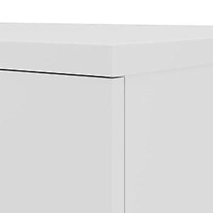 Bush Business Furniture Universal Closet Wall Cabinet with Doors and Shelves, White