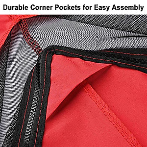 Yescom 8'x8' UV30+ Gazebo Canopy Replacement Top Cover Red for Dual Tier Outdoor Patio Garden Tent Y0018T02