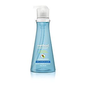 Method Gel Dish Soap, Sea Minerals, Biodegradable Formula, Tough on Grease, 18 Fl Oz (Pack of 6)