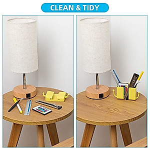 4 pieces Wall Mount Phone Holder Adhesive Wall Beside Organizer Storage Box Plastic with Hooks Remote Control Phone Brackets Holder Charging Phone Stand for Bedroom Living Room Bathroom (Green)