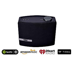 Naxa Electronics NAS-5001 Wi-Fi & Bluetooth Multi-Room Speaker with Amazon Alexa Voice Control Compatible with iPhone & Android Devices Black