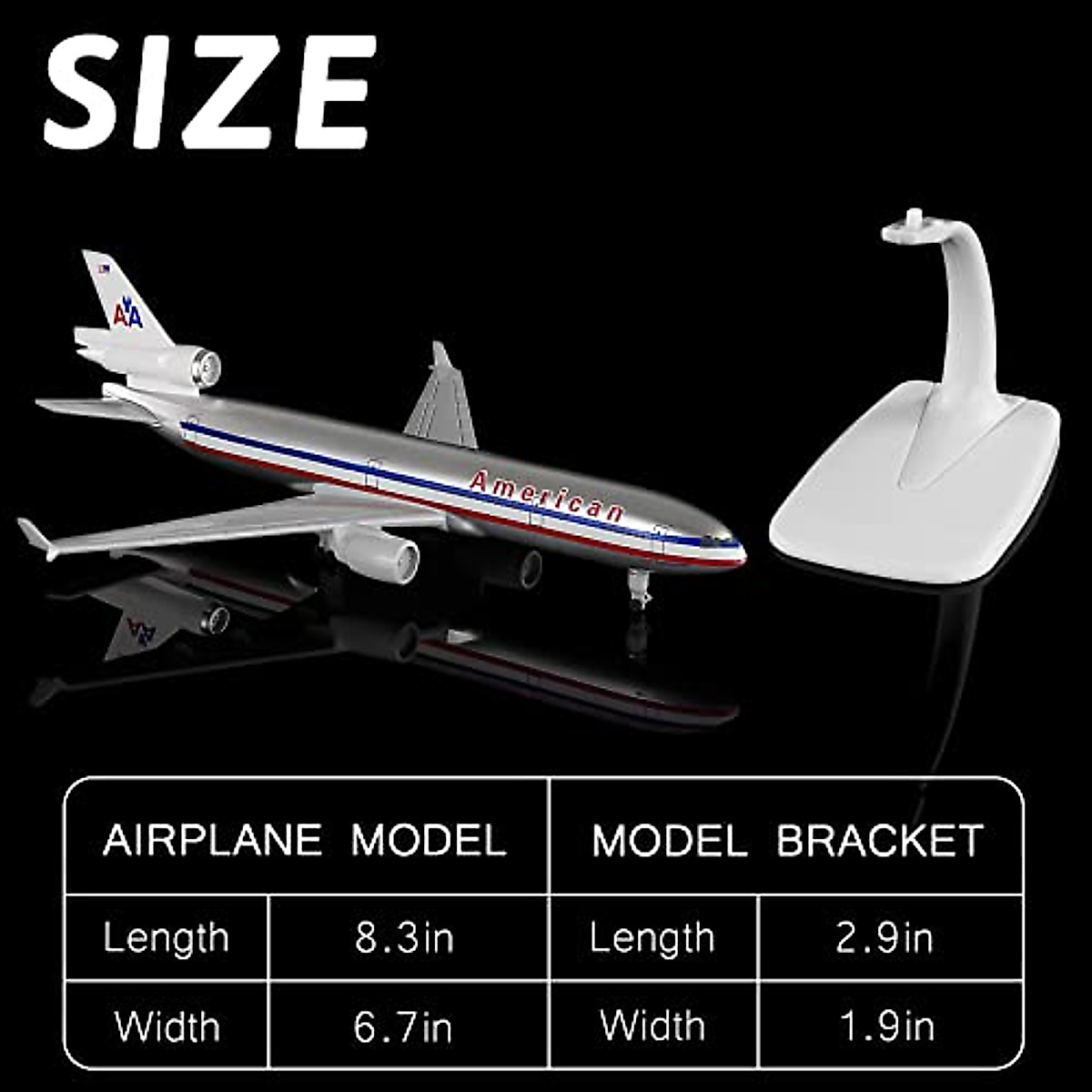 Busyflies 1:300 Scale MD-11-American Airplane Models Alloy Diecast Airplane Model