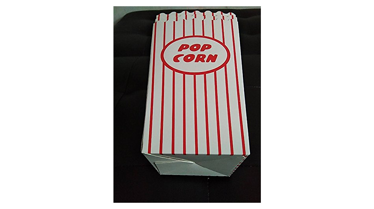 Large Red and White Popcorn Boxes for Parties - 50 Pack
