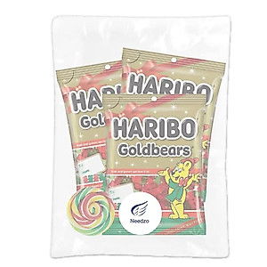 Limited Edition Christmas Haribo Goldbears, Assorted Fruit Flavored Gummy Bears, Holiday Themed Chewy Candies for Stocking Stuffers or Gifts, 3 Pack