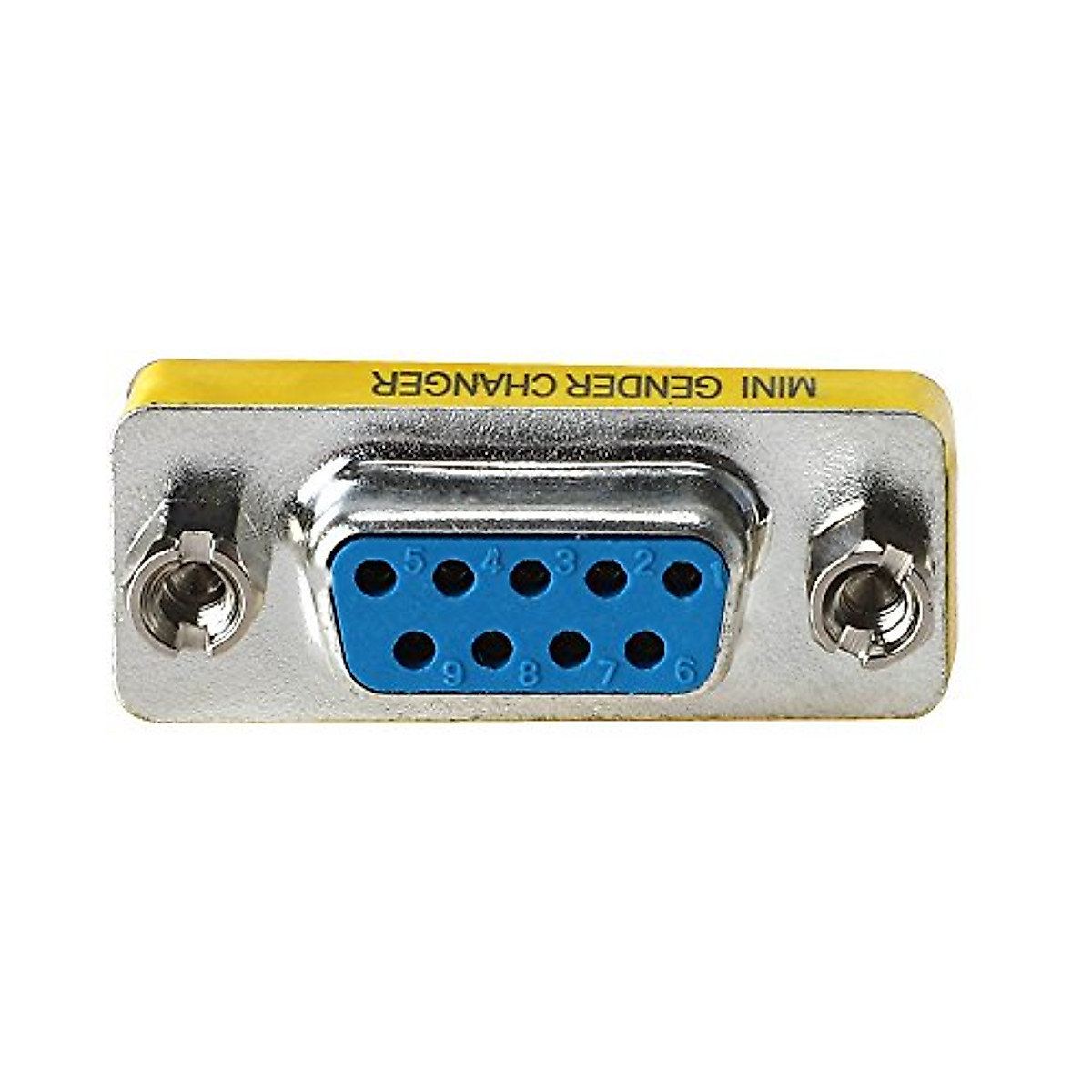 WOVTE DB9 Female to Female Mini Gender Changer Coupler Adapter Connector Pack of 2