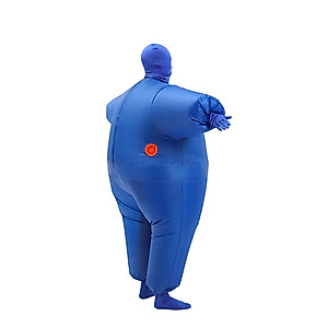 IHGYT Inflatable Masquerade Costume Full body suit Air Blow up Costumes Fancy Dress Ball Party Christmas Carry Funny Cosplay Halloween Carnival Jumpsuit Suit Outfit (blue)