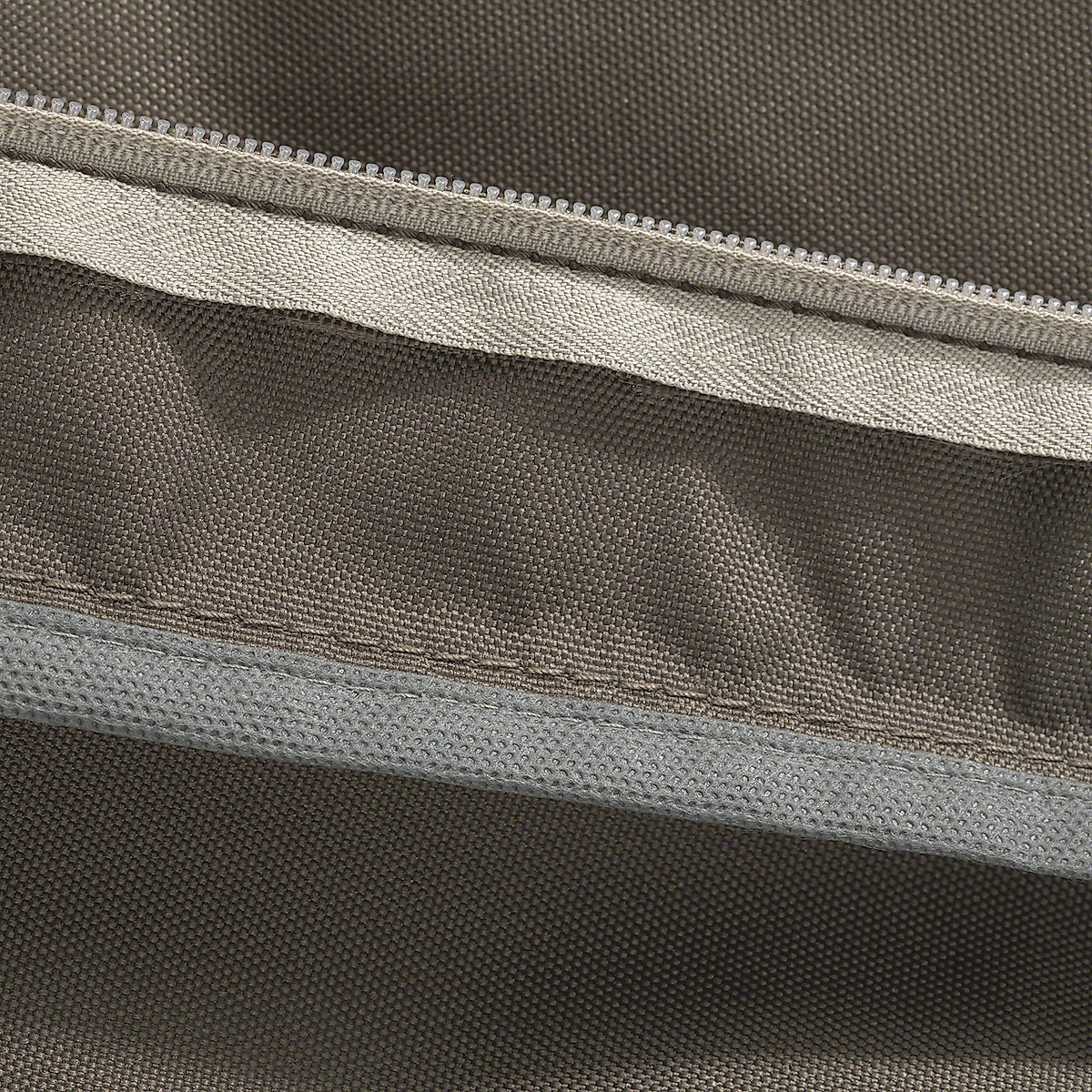 Classic Accessories Ravenna Water-Resistant 48 x 18 x 3 Inch Outdoor Bench/Settee Cushion Slip Cover, Patio Furniture Swing Cushion Cover, Dark Taupe, Patio Furniture Cushion Covers