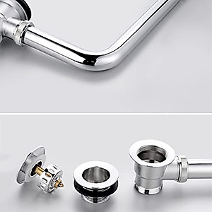 FKLGJFO Full Brass Bathroom Bathtub Drainer Push Down Up Hold Bath Waste Drains for Bathing Tub Drain