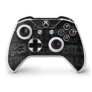 Skinit Decal Gaming Skin compatible with Xbox One S Controller - Officially Licensed NFL Buffalo Bills Black & White Design